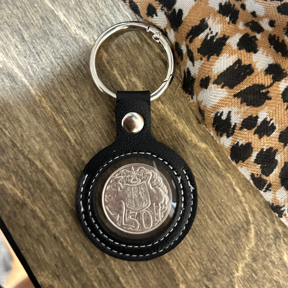 1966 Round 50c Coin Key Tag — A Rare Piece of Australian History You C ...