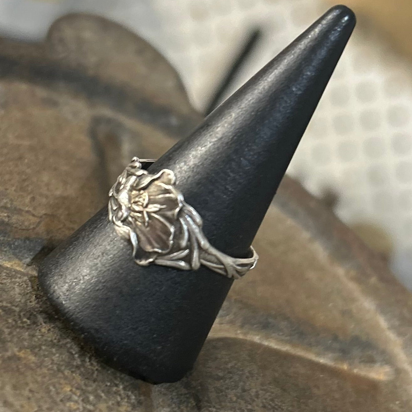Sterling Silver Poppy Ring – Molly Made